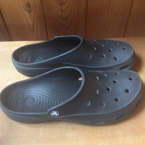 CROCS | Shoes | Crocs Black Slip On No Strap Mule Clog Womens Size 9 ...